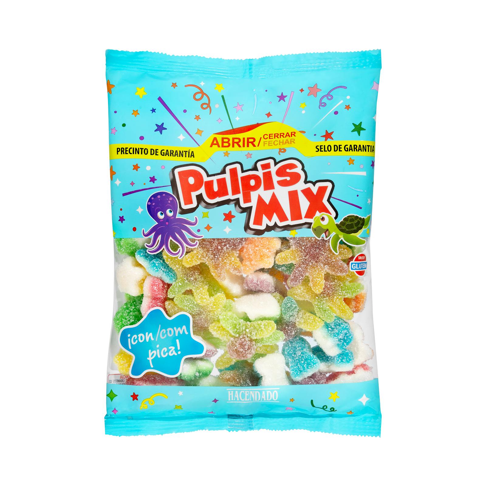 Golosinas Pulpis Mix con pica Hacendado en Ahorramercado.com