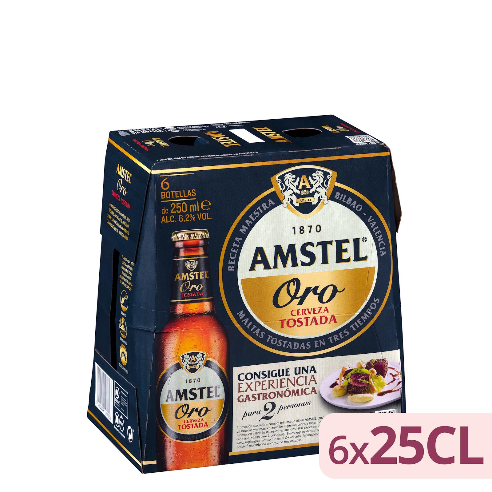 Cerveza tostada Amstel Oro en Ahorramercado.com