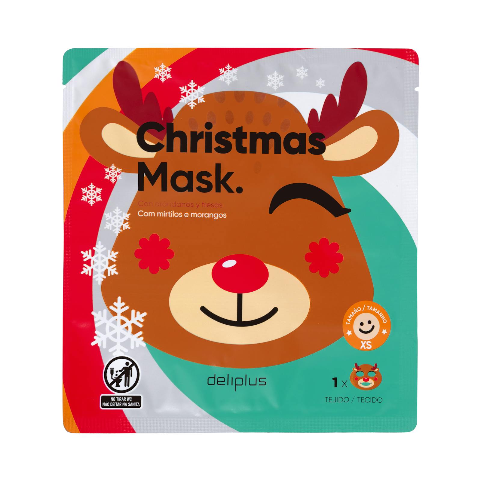Mascarilla facial navideña Christmas Mask Deliplus con extractos de ...