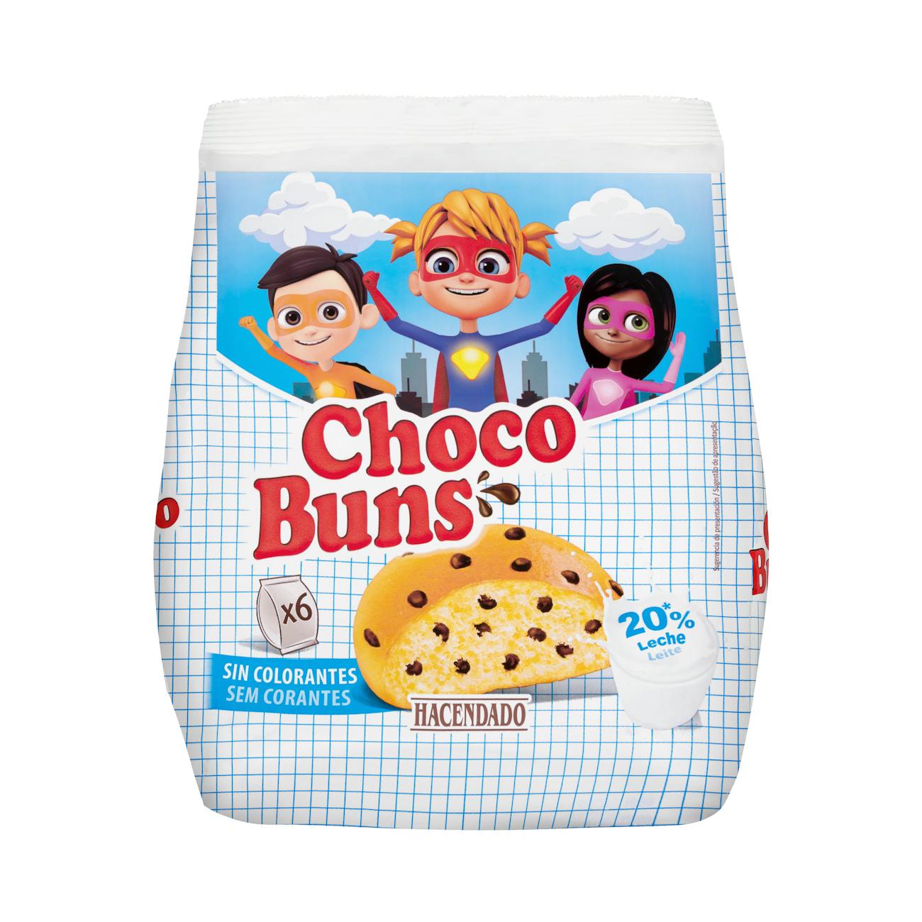 Bollo con pepitas de chocolate Choco Buns