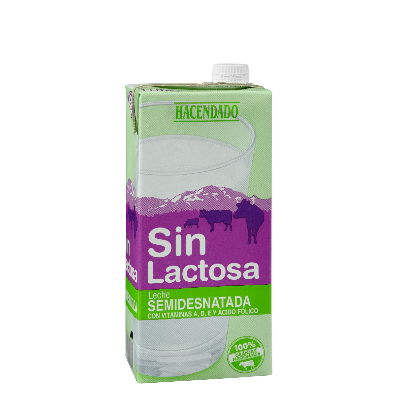 Leche semidesnatada sin lactosa Hacendado en Ahorramercado.com