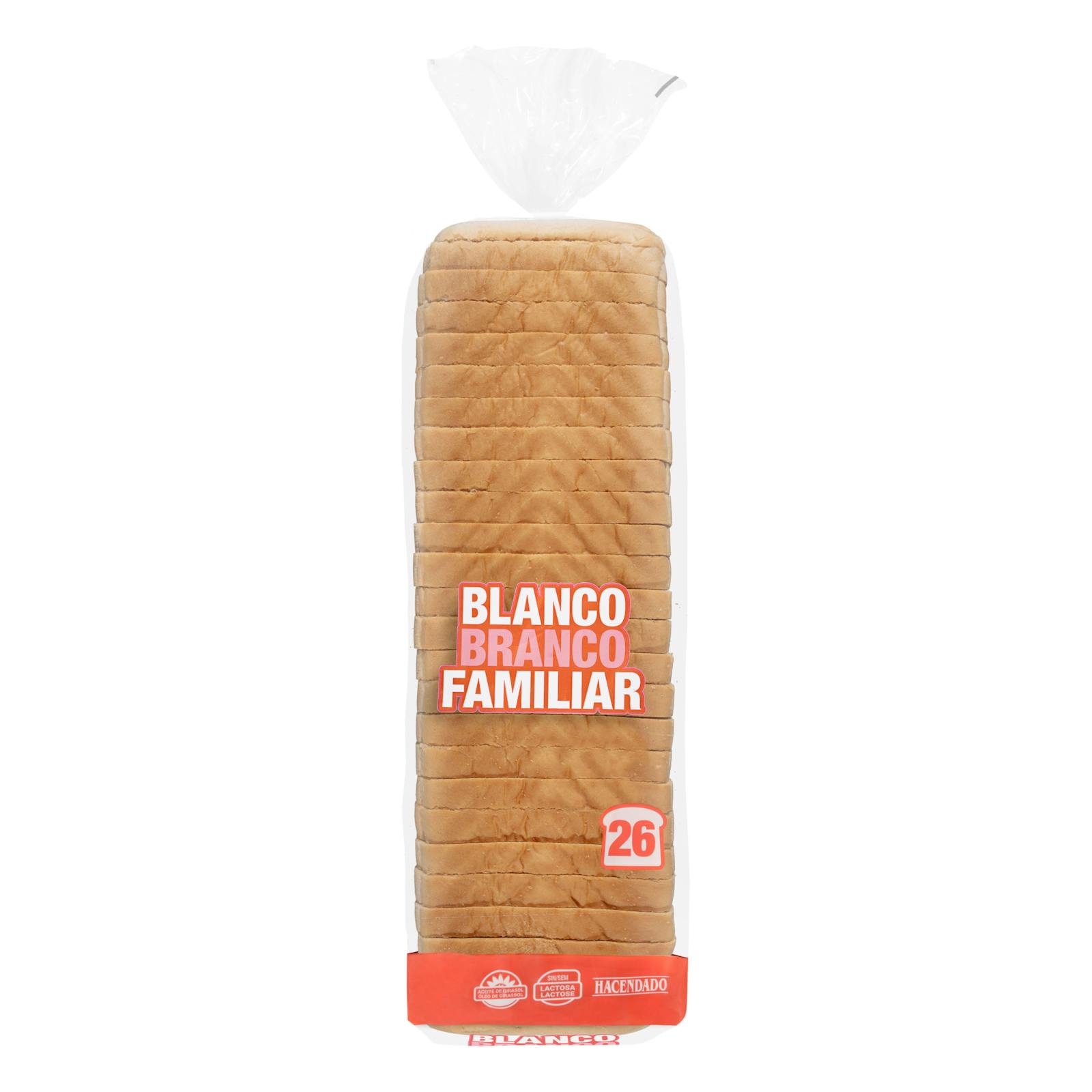 Pan de molde blanco familiar Hacendado en Ahorramercado.com